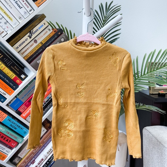 Zara | Shirts & Tops | Zara Girls Mustard Top | Poshmark